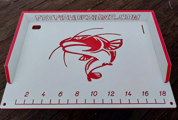 Fat Fish Designz 12x18 Cutting Board Master Cat Logo – Trophy Cat Tackle