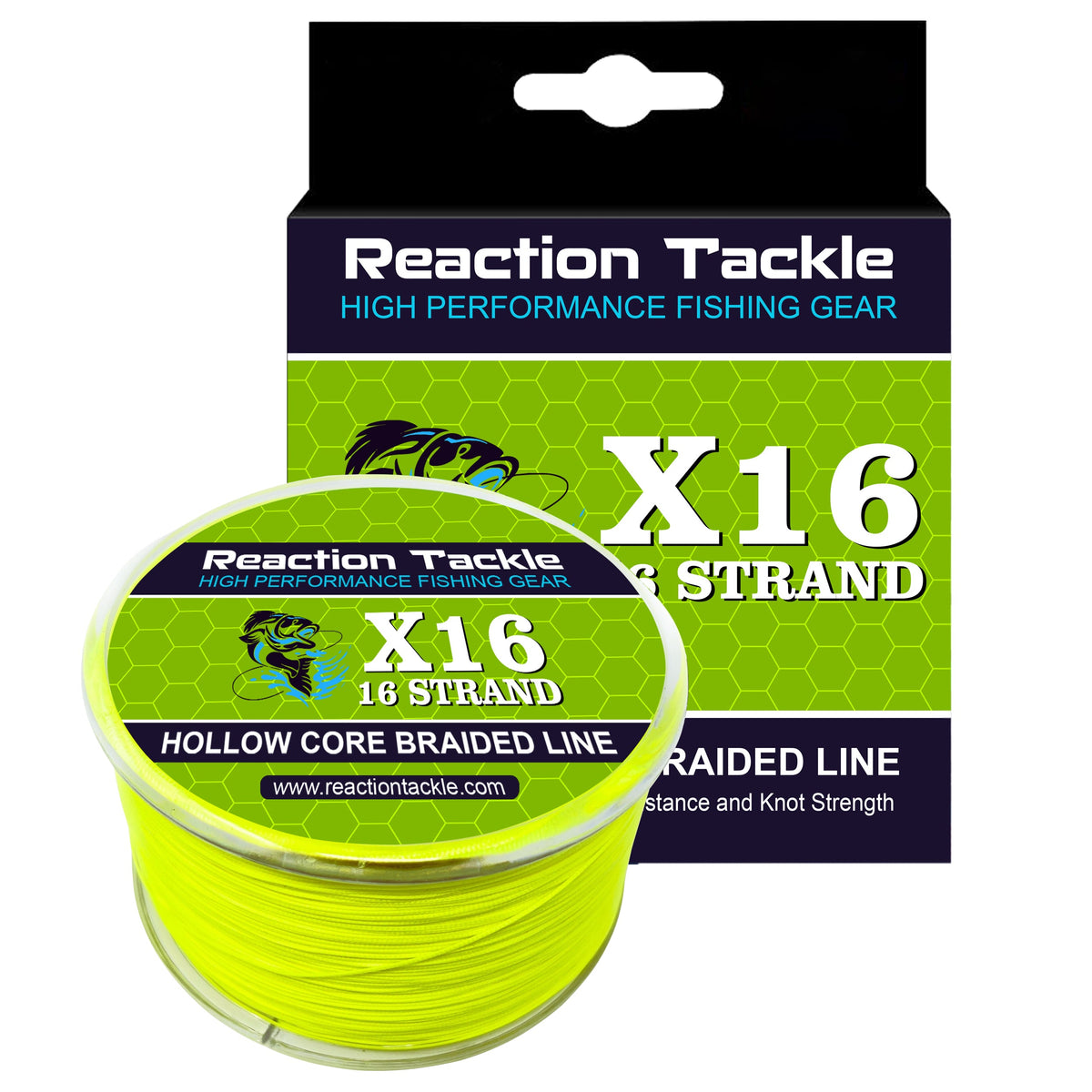 Reaction Tackle Hollow Core - 16 Strand Braided Fishing Line – Trophy ...